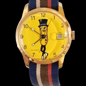Accessories | Vintage Mr Peanut Watch With Striped Band Replaced ...